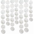 4Pcs Flat Round Natural Shell Door Curtain with Iron Findings White ...