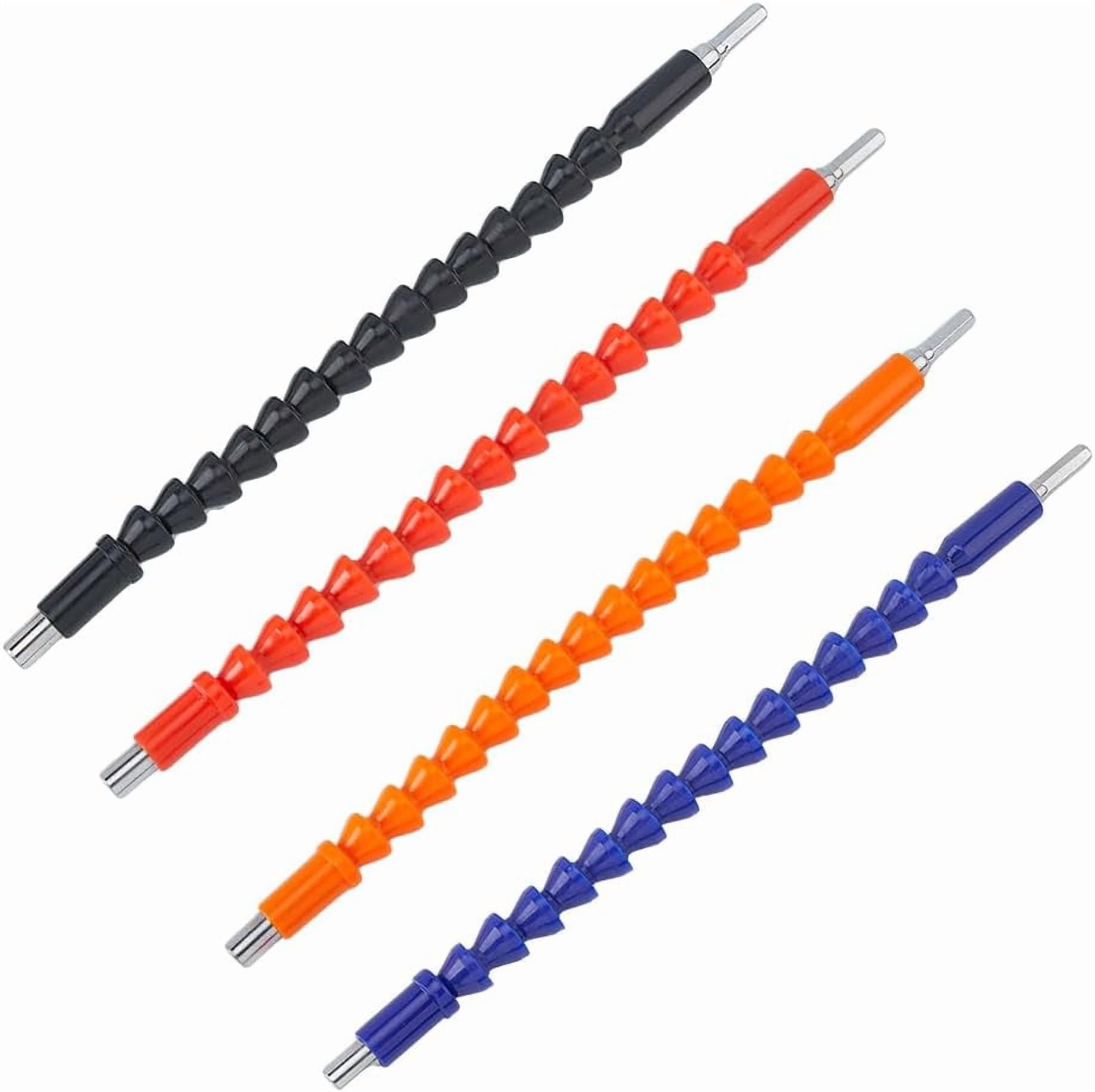 4Pcs Flexible Drill Bit Extension 4 Colors Screwdriver Flexible Bend ...