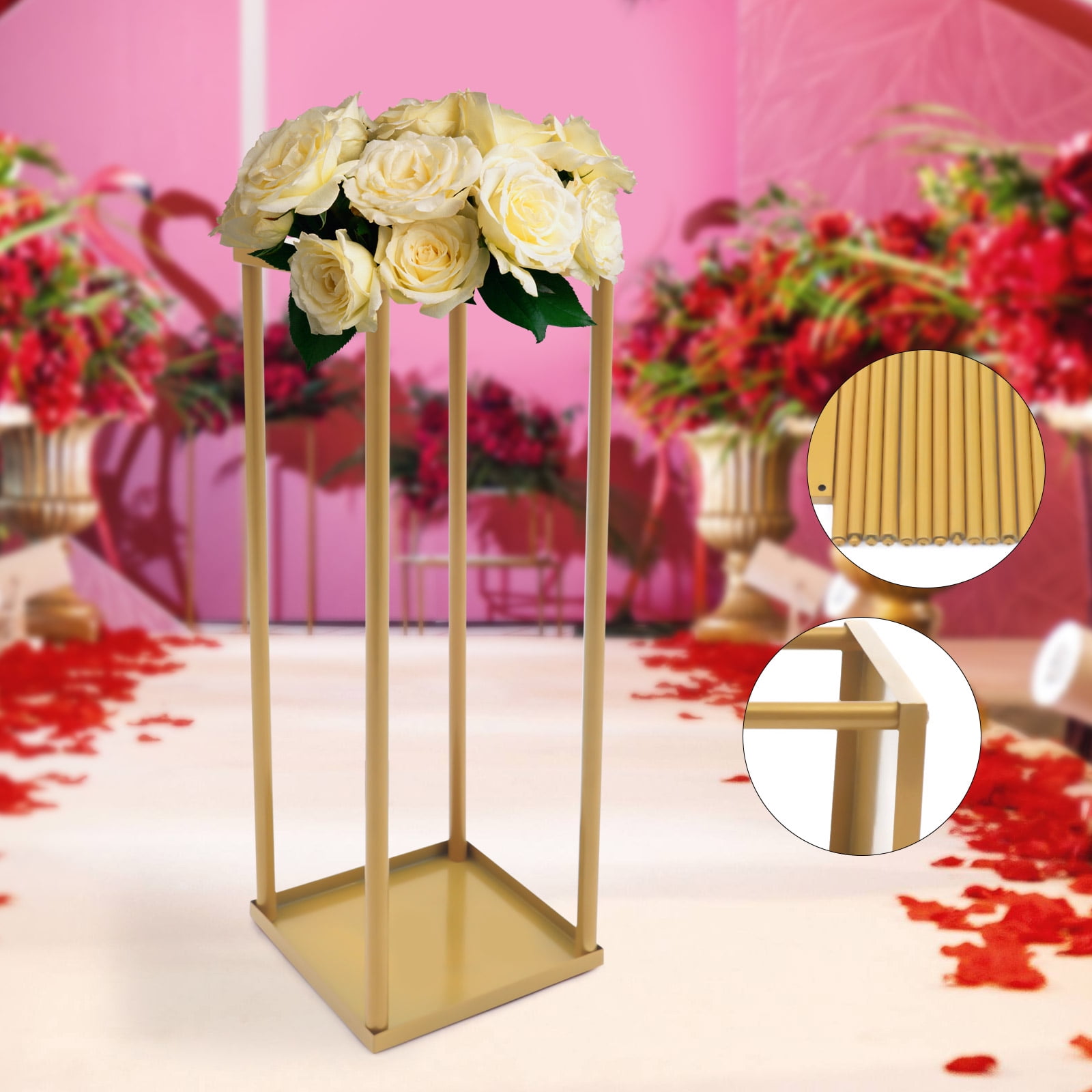 4Pcs Flower Floor Stand Metal Column Flower Stand Flower Arrangement ...