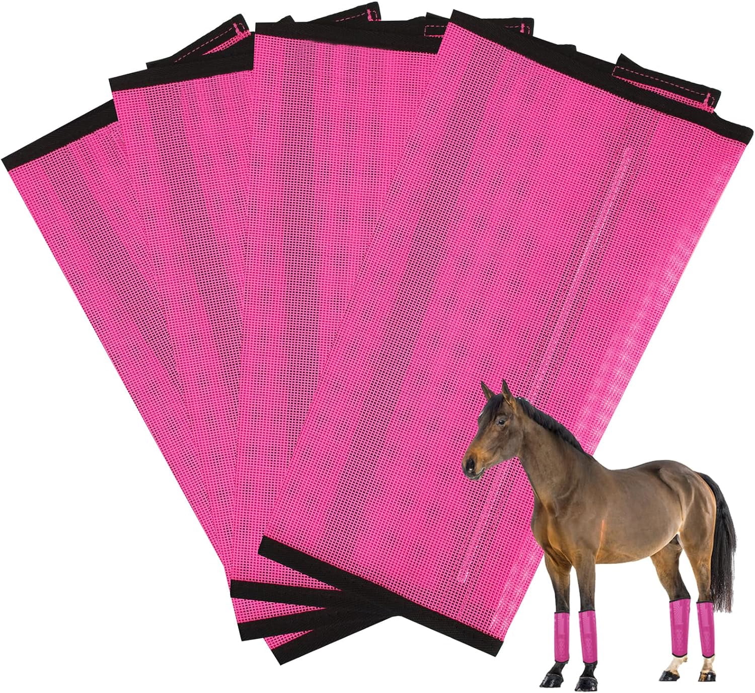 4Pcs Fly Boots for Horses, Breathable Plastic Mesh Design, Horse ...