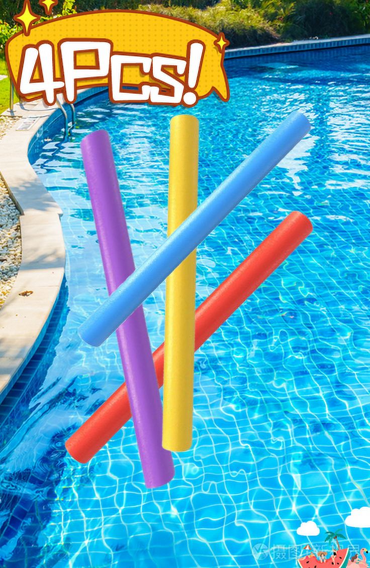 4Pcs Foam Pool Swim Noodle, 59 Inch, Bright Foam for Swimming & Craft ...