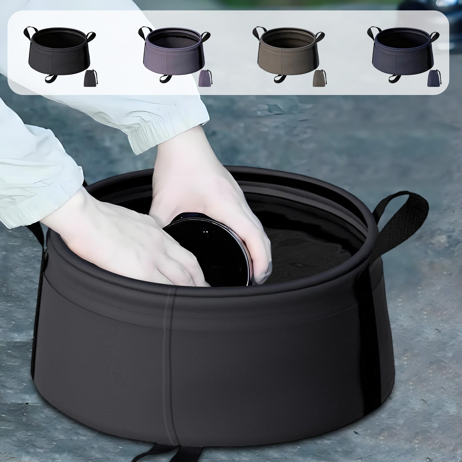 4Pcs Foldable Basin Under $5! Yannianjz Travel Foldable Basin, Portable ...