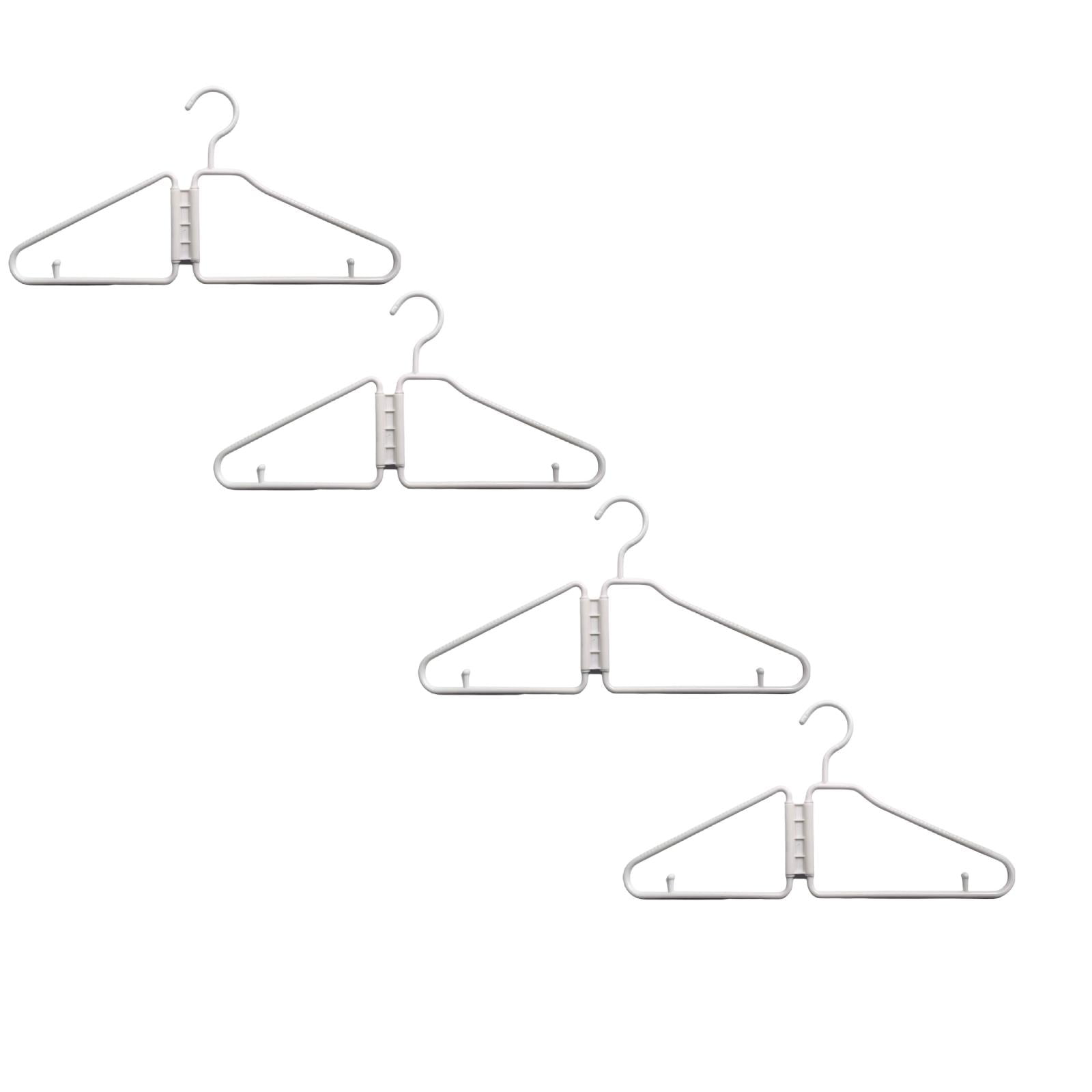 4Pcs Foldable Coat Hanger Portable Travel Hangers Space Saving Fold In ...
