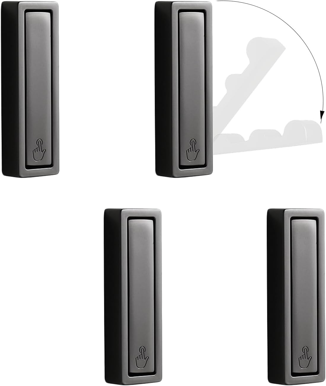 4Pcs Foldable Hooks Wall Mount Zinc Alloy, Bathroom Wall Hook ...