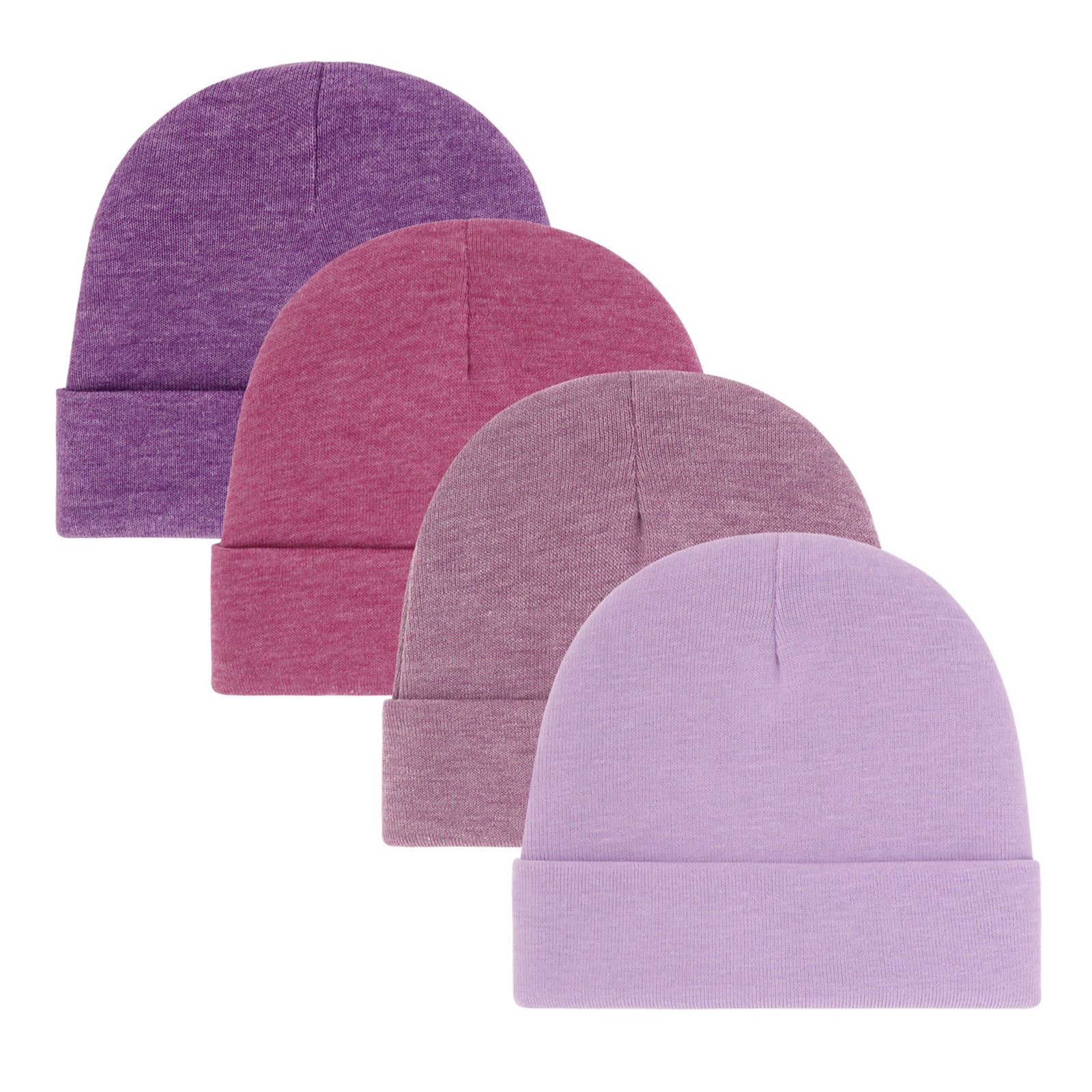 4pcs Assorted Color Infant Fetal Caps Soft Stretchy Cotton Baby ...