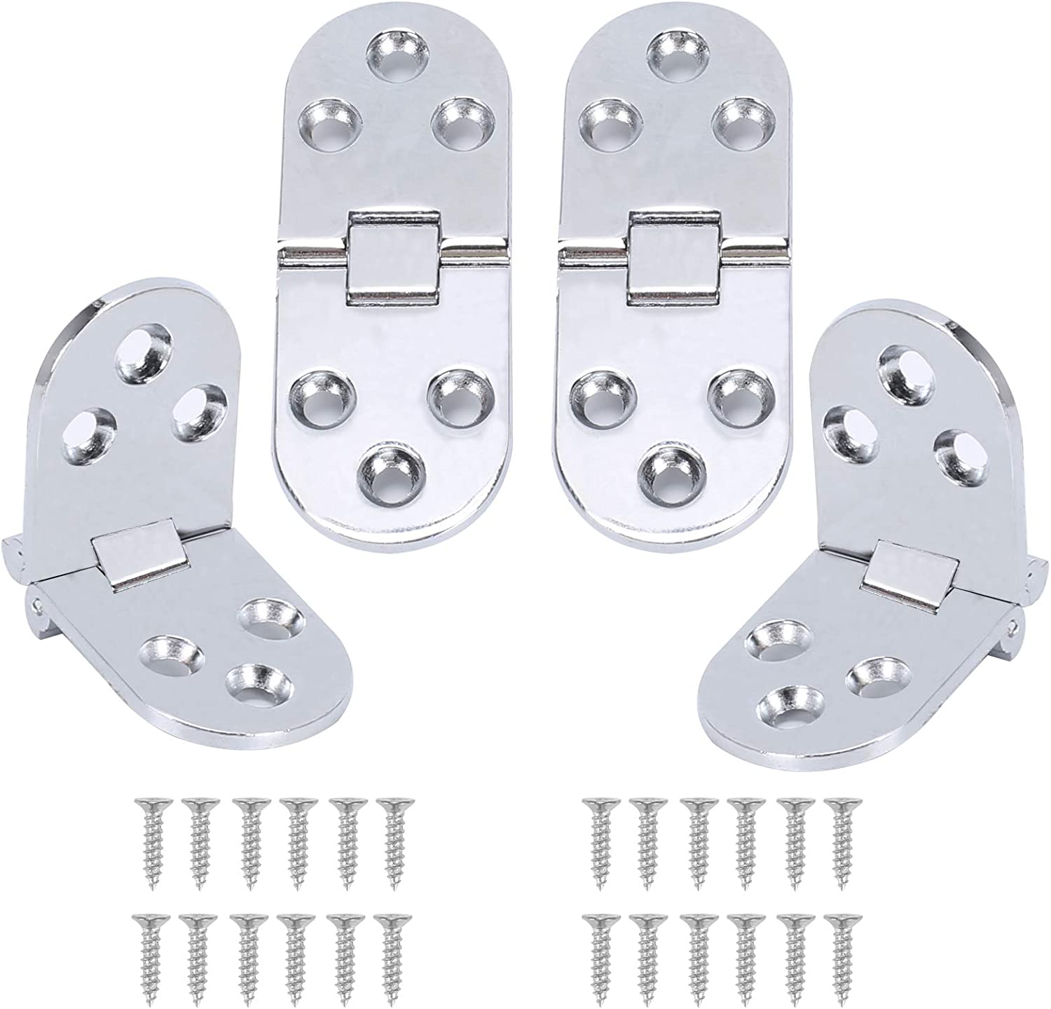 4Pcs Folding Flip Top Hinge Zinc Alloy Folding Table Hinges 180 Degree ...