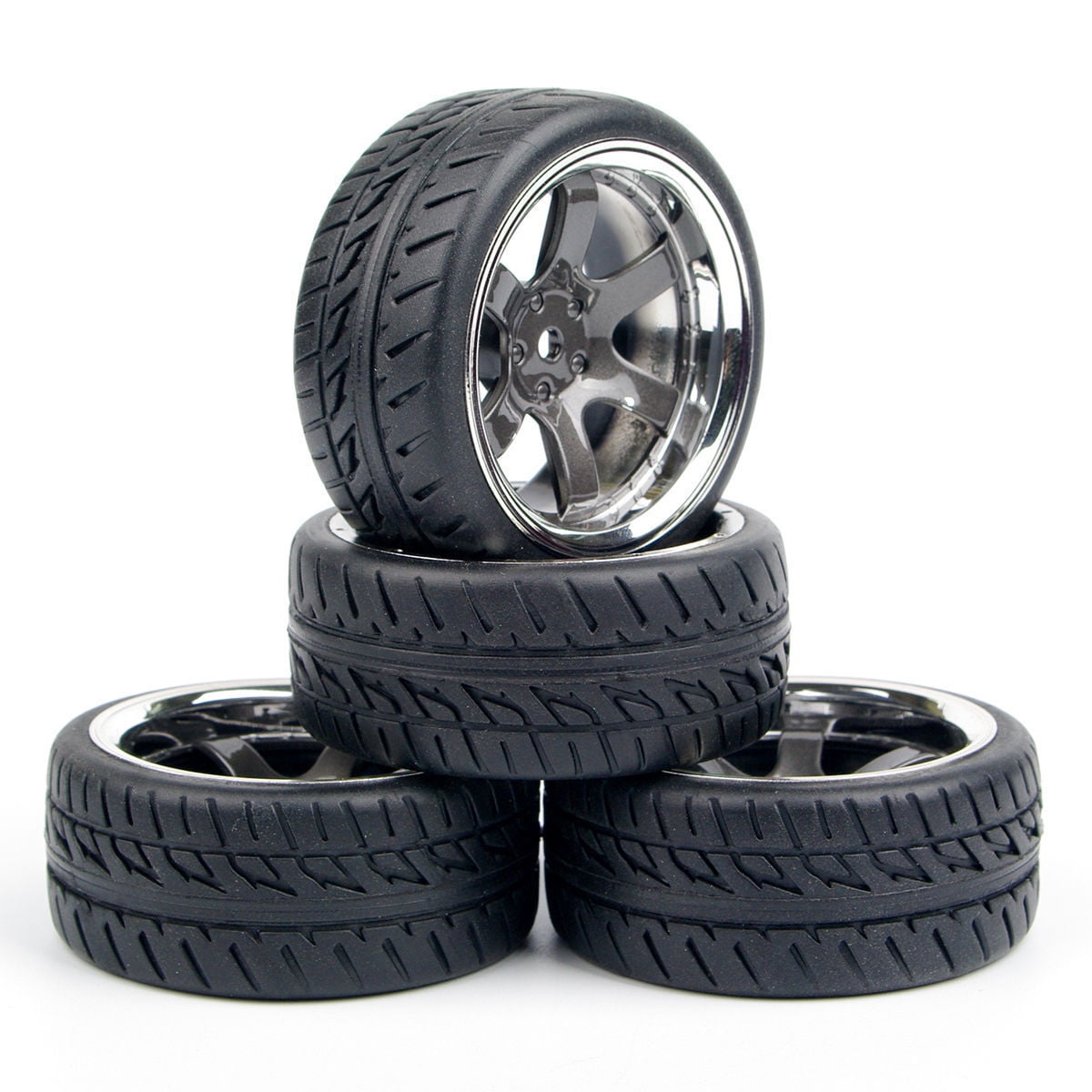 4Pcs For HSP HPI RC 1/10 on Road Drift Racing Car PP0038 12mm Hex Tires ...