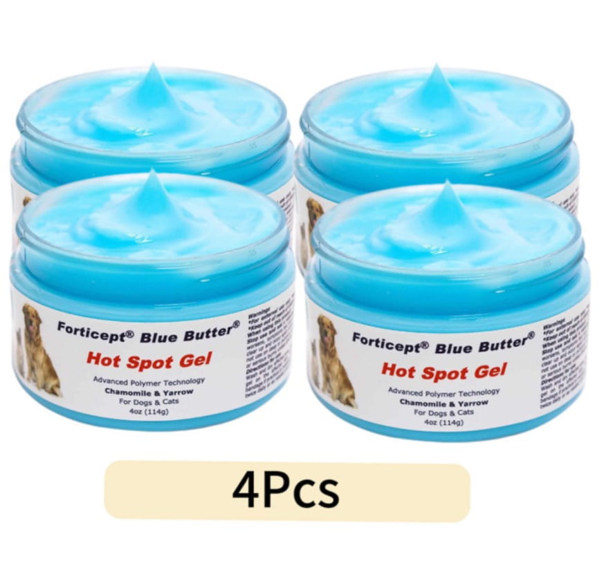 4Pcs Forticept Blue Butter | Hot Spot Treatment for Dogs | Dog Wound ...