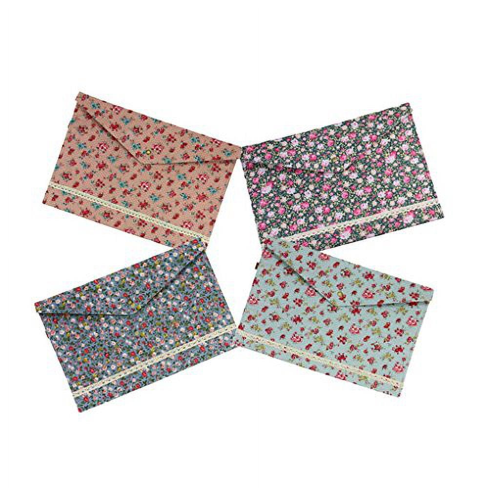 4Pcs Fresh Floral Pattern A4 Size Paper Document File Folder Organizer ...