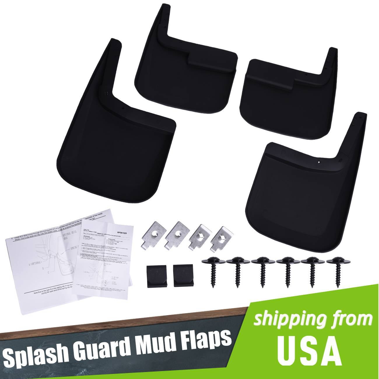 4Pcs Front + Rear Mud Flap Splash Guard KIT for Ford F-150 w/o Fender ...