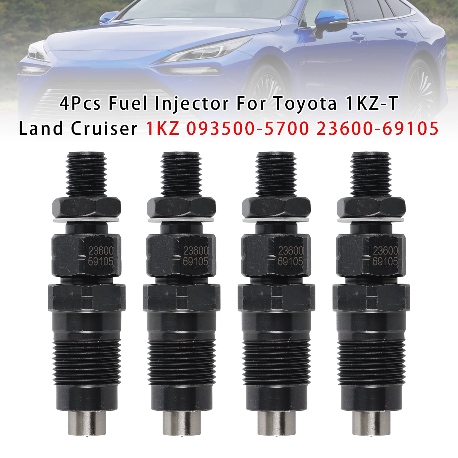 4Pcs Fuel Injector For Toyota 1KZ-T Land Cruiser 1KZ 093500-5700 23600 ...