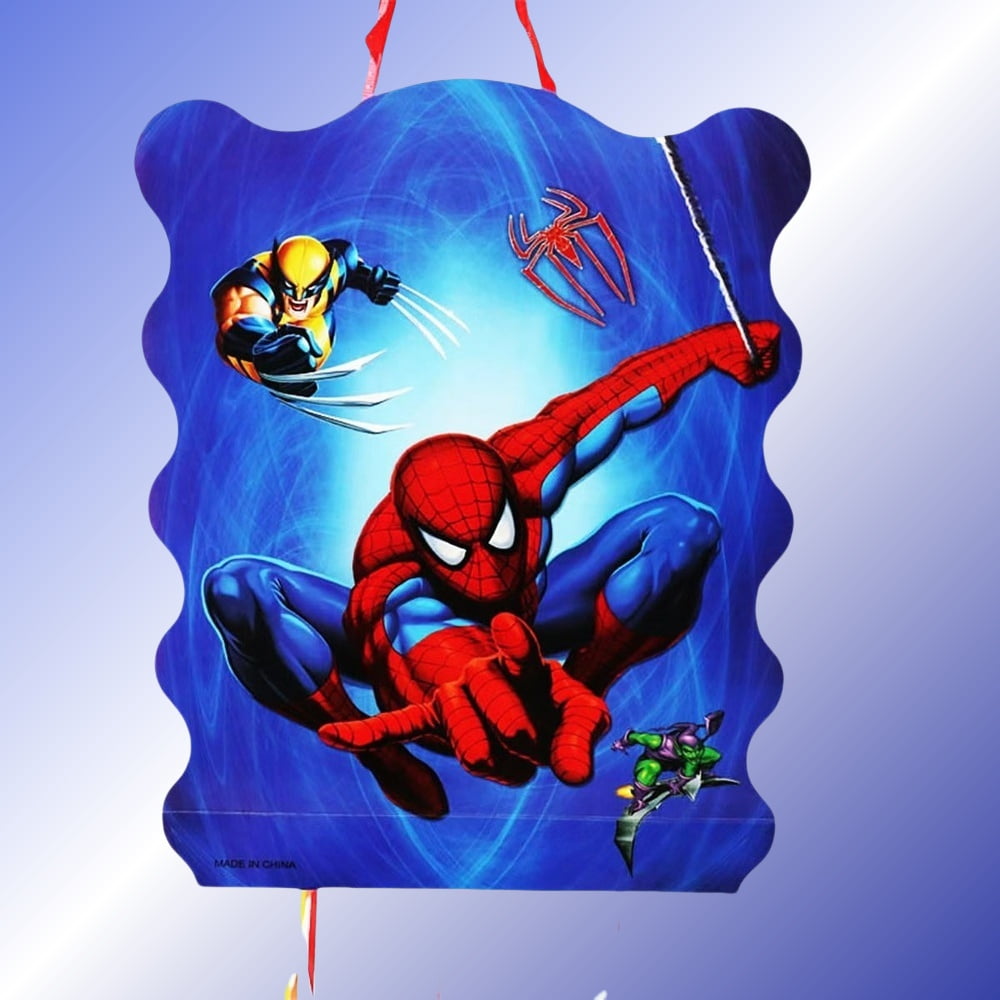 4Pcs Fun Spider Man And Wolverine Anime Pull String Piñata Toy for Kids ...