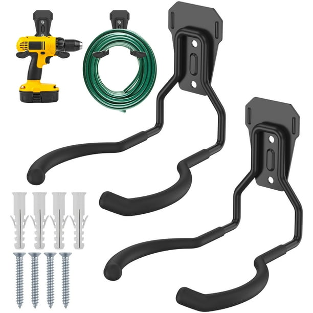 NUAHRHY 4pcs Garage Power Tool Hook Set Wall Mounted Power Tool Hanger ...