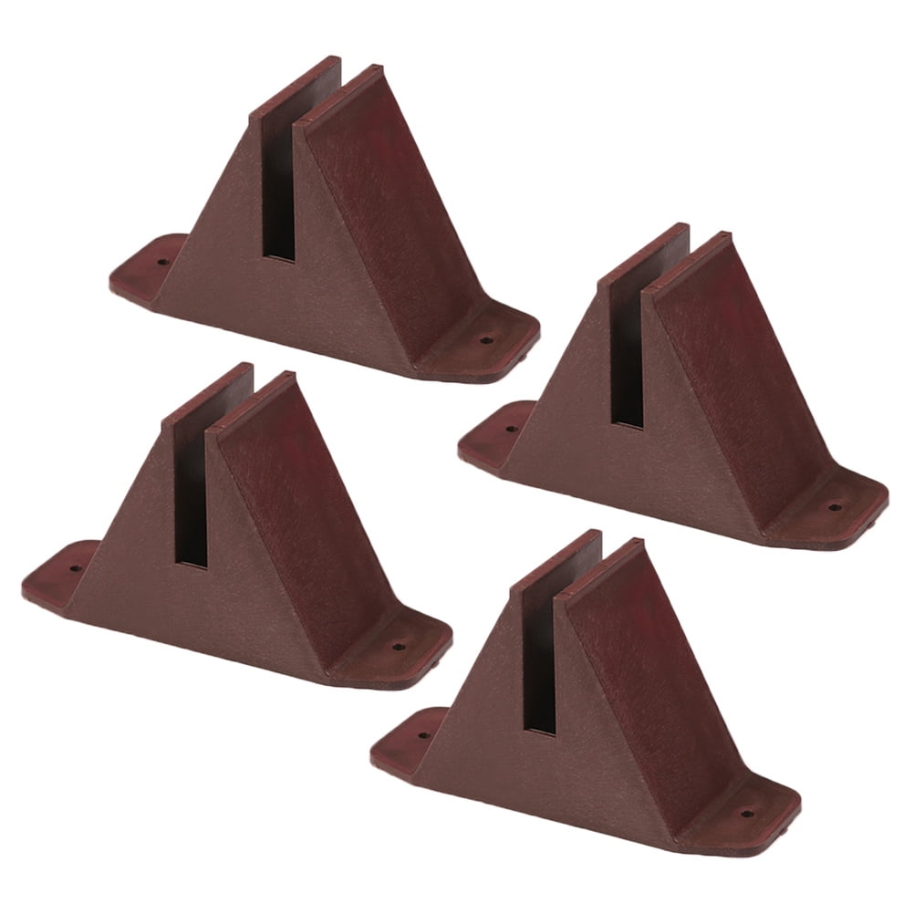 Eease 4pcs Wood Garden Fence Base Anti-tipping Support Holder Stand ...