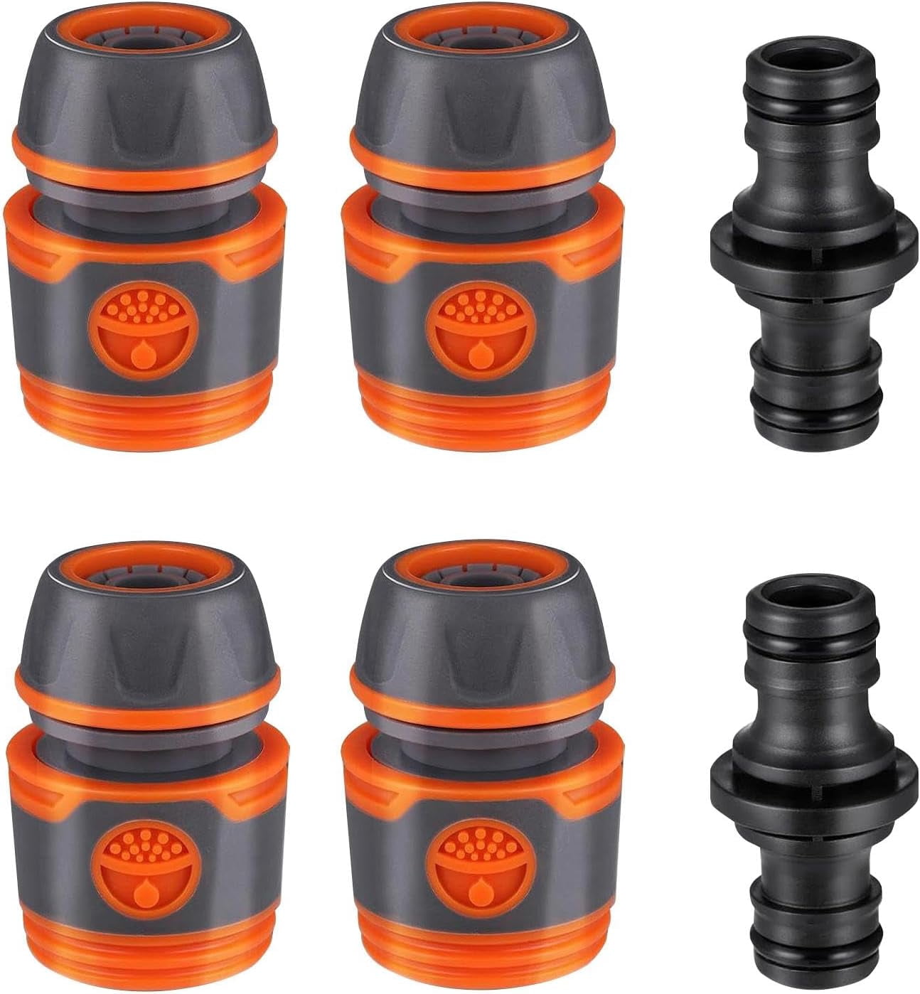 4Pcs Garden Hose Connector, 12mm Garden Hose Adapter with 2 Pieces ...