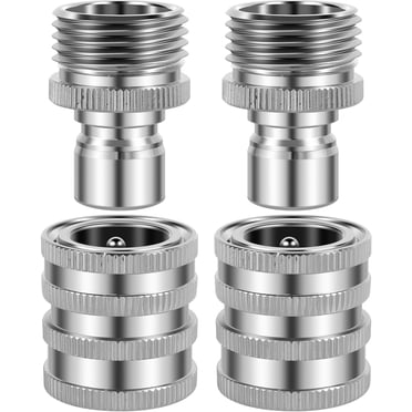 Grusce 4Pcs Garden Hose Quick Connector Stainless Steel Water Hose ...