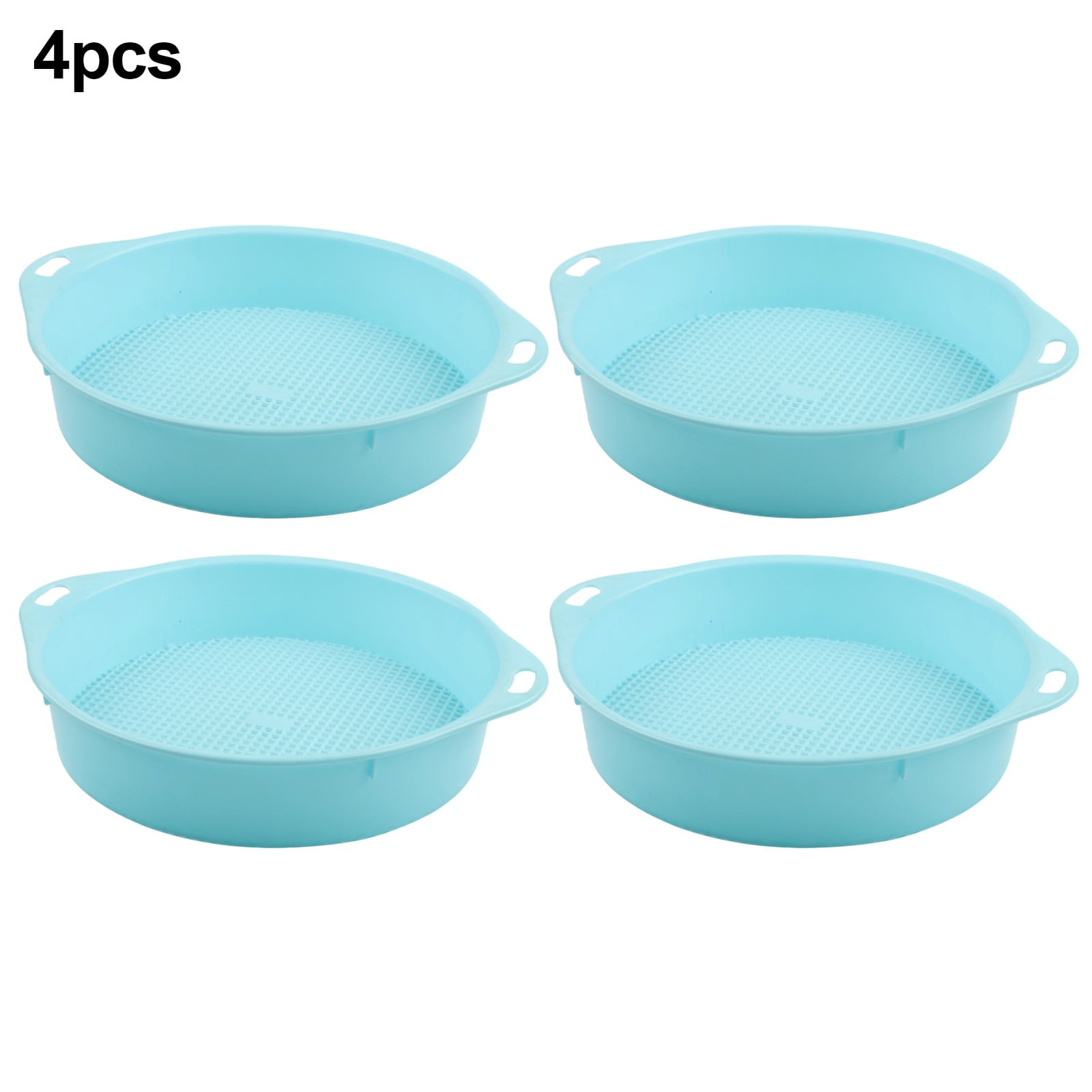 4Pcs Garden Sieve Soil Sift Compost 3Mm Hole Portable Soil Sifter ...