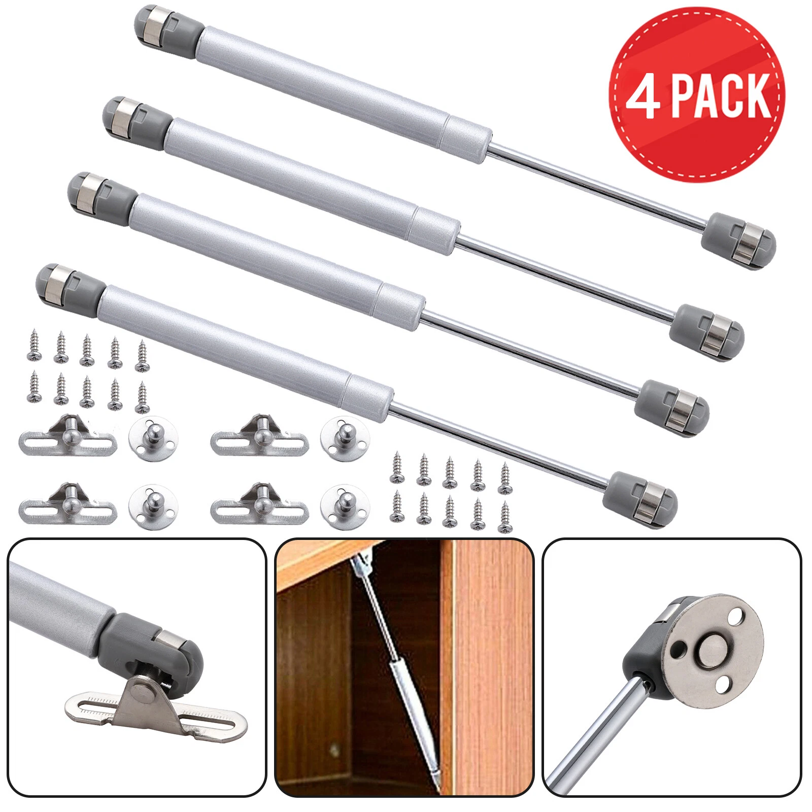 4Pcs Gas Spring Door Hinge Strut Prop Shock Lift Kitchen Cabinet ...