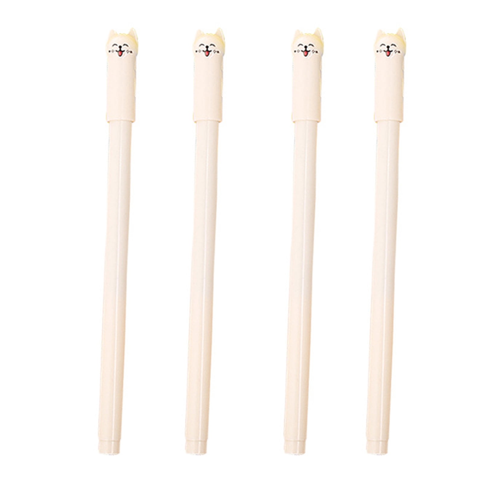 4Pcs Gel Pens 0.5mm Fine Point Writing Fluently Cute Cat Design ...