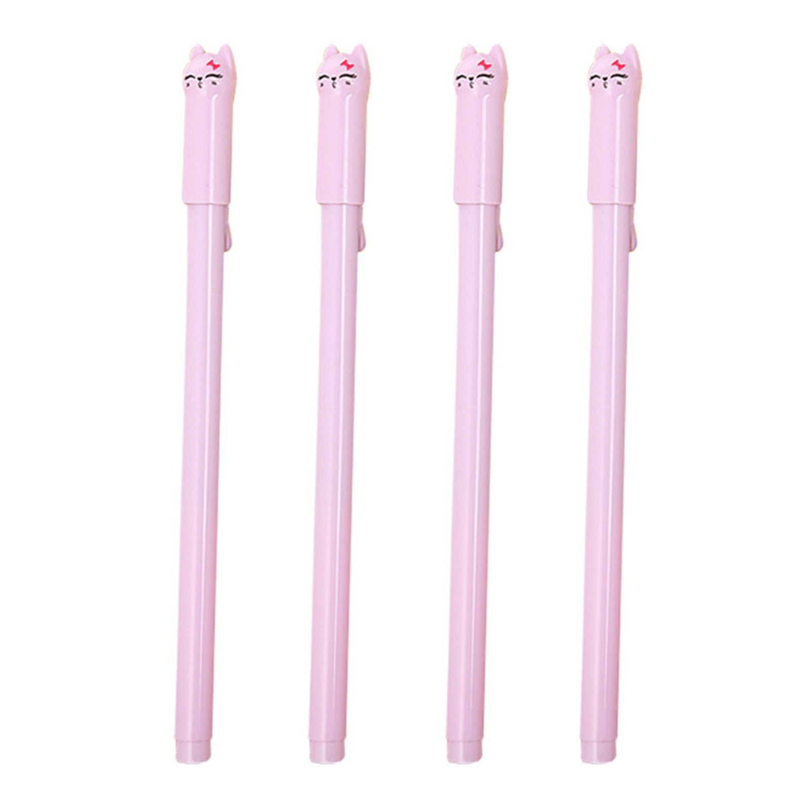 4Pcs Gel Pens 0.5mm Fine Point Writing Fluently Cute Cat Design ...