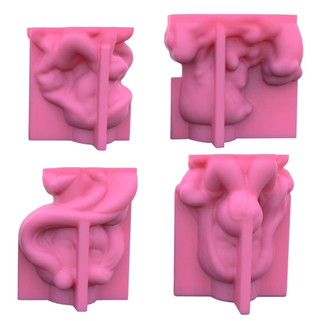 4Pcs Geometric Long Haired Girl Gypsum Silicone Mold for Making Plant ...