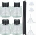 4Pcs Glass Aromatherapy Diffuser Bottle with 20Pcs Fiber Diffuser ...