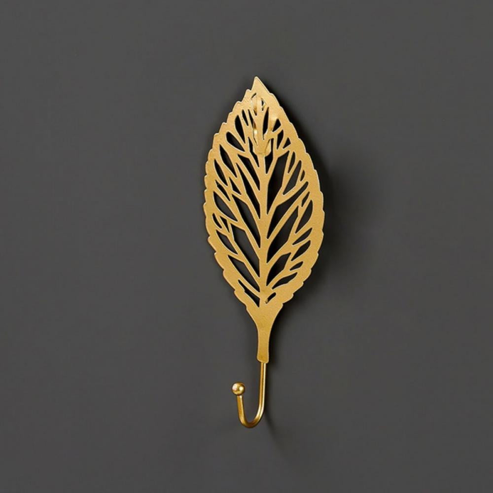 4Pcs Gold Decorative Wall Hooks,Gold Hooks for Hanging Keys, Hats and ...