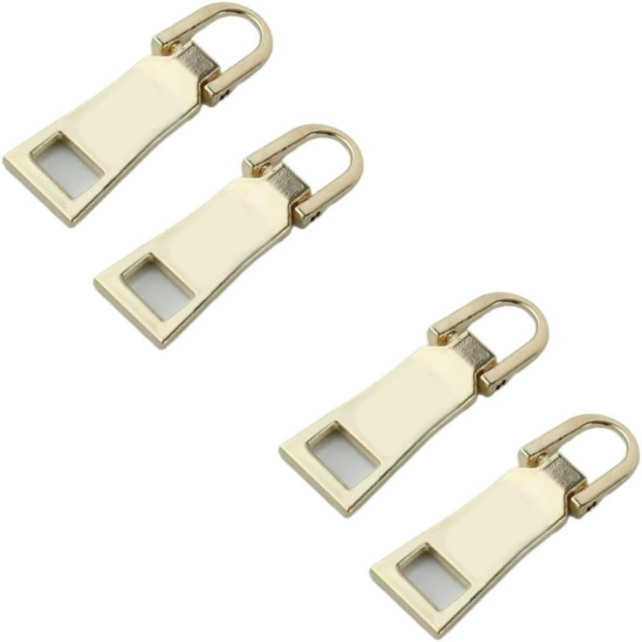 4Pcs Gold Zipper Pull Replacement Repair,Zipper Slider Pull Tab, for ...