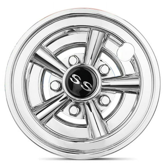 4Pcs Golf Cart Hubcaps,8 Inch Chrome Hub Caps,Shiny Wheel Covers ...