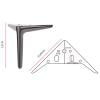 4Pcs Gray Electroplated Metal Furniture Support Leg,4.72in/12cm ...