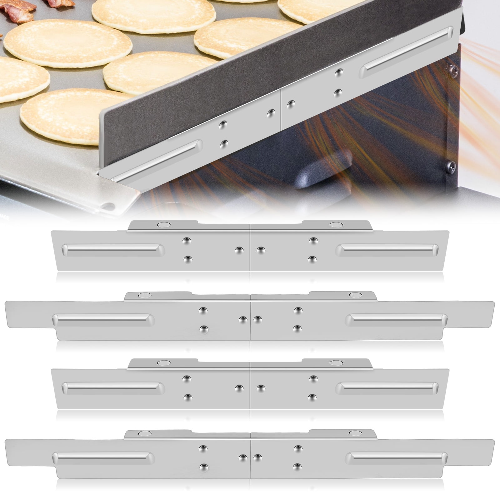 4Pcs Griddle Wind Guard Retractable Griddle Wind Screen Magnetic Wind ...