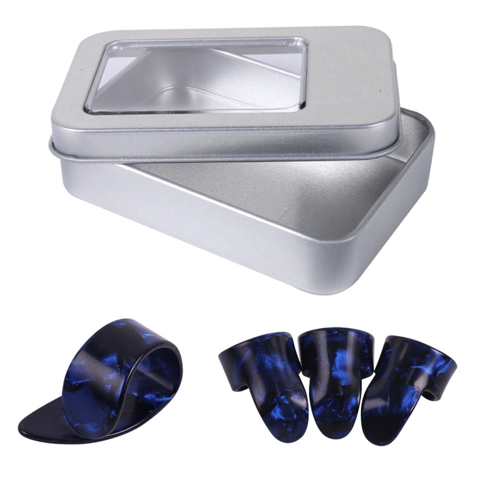 4Pcs Guitar Finger Picks Flat Thumbpicks Thumb and Finger Picks for ...