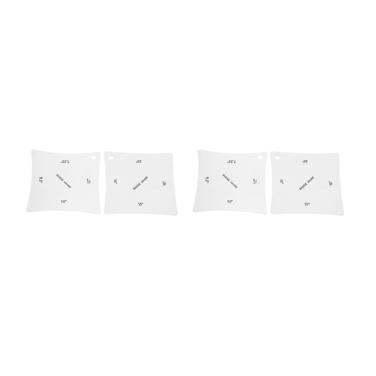 4Pcs Guitar Fingerboard Fretboard Saddle Nut Radius Gauge Measuring ...