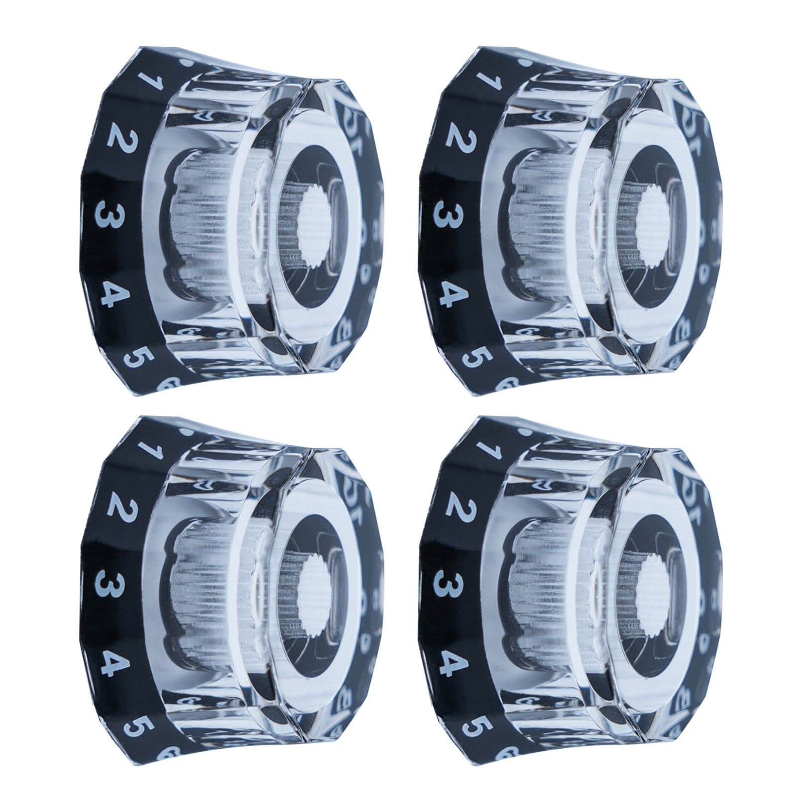 4Pcs Guitar Knob Round Volumes Tone Control Knobs Replacement Speed ...