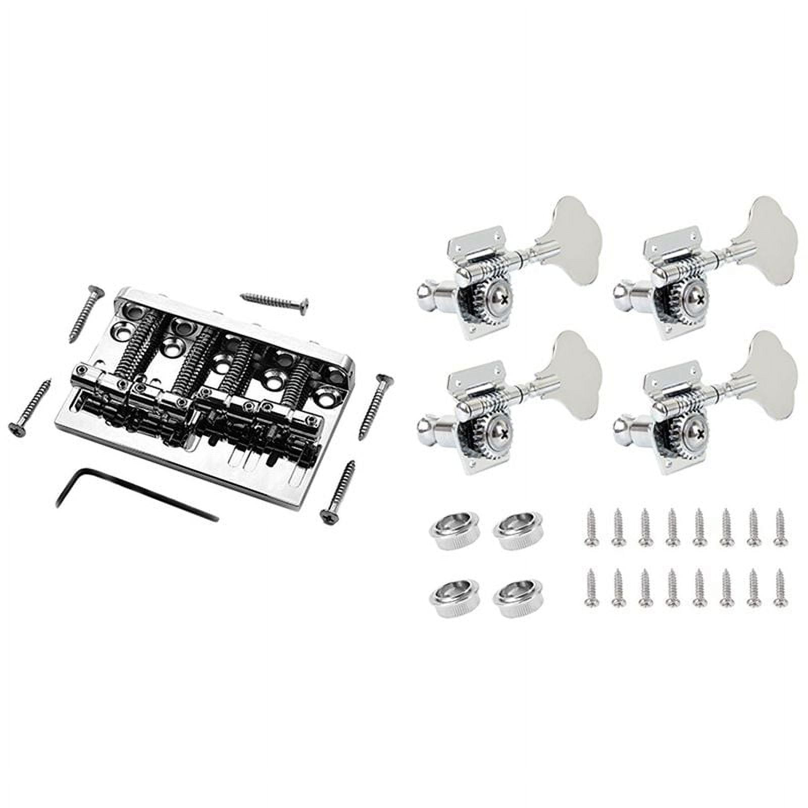 4Pcs Guitar Tuning Pegs Electric Bass Tuner Peg with 4 String Hardtail ...