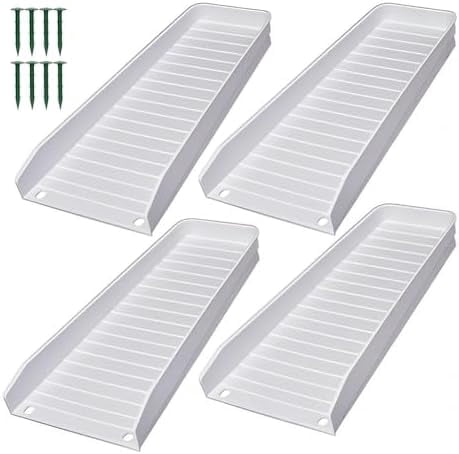 4Pcs Gutter Downspout Splash Block - 8 Fixing Nails, Foundation ...