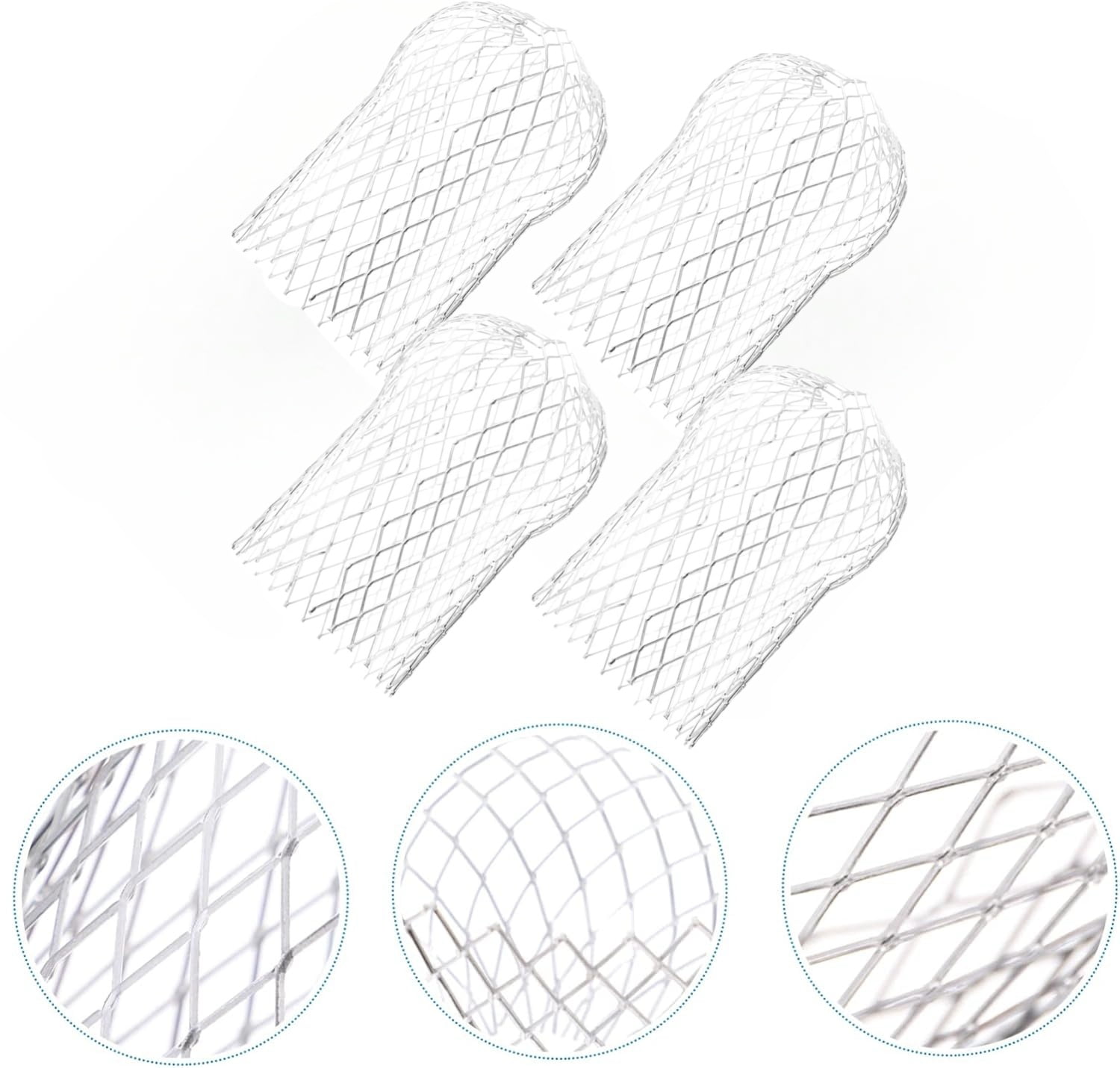 4Pcs Gutter Guard, 3.5inch Gutter Downspout Guard Adjustable Aluminum ...