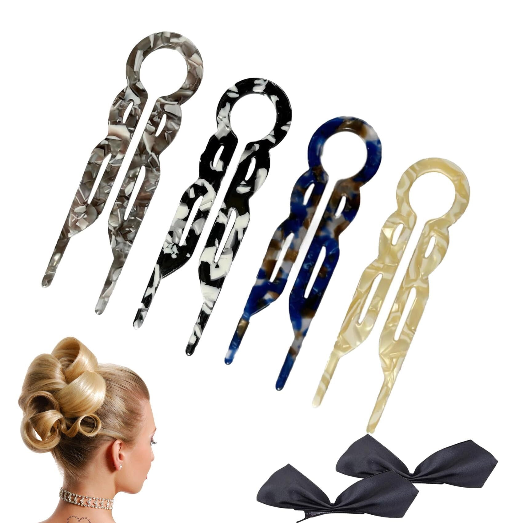 4Pcs Hair Pin, New Hair Pin, Hair Pin, Sophisticated Styles in Seconds ...