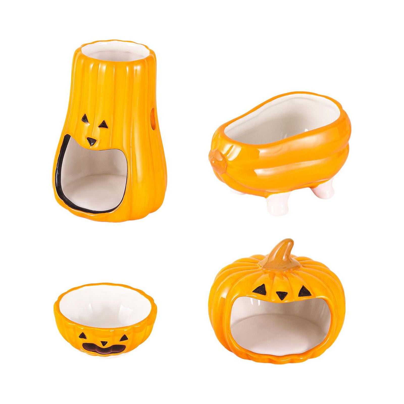 4Pcs Hamster Ceramic Food Bowl Ceramic Hamster Hideout Water Bottle ...