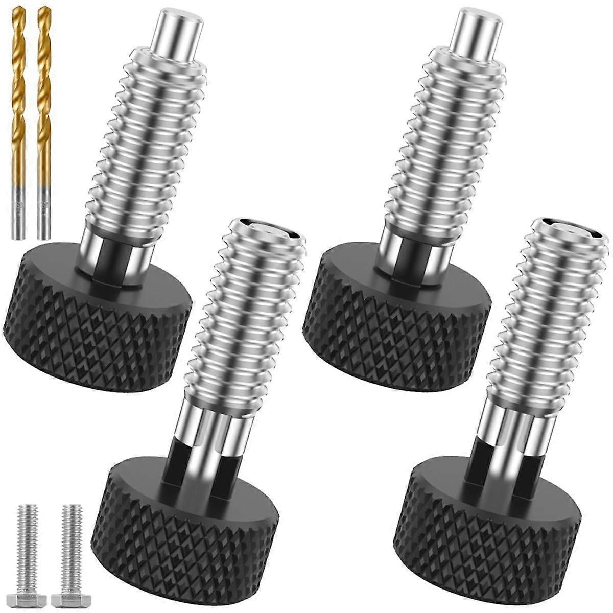 4Pcs Hand Retractable Spring Plunger with Knurled Handle Stainless ...