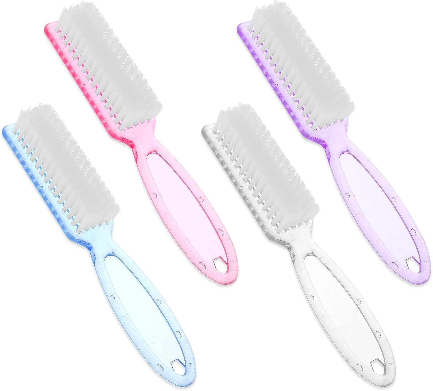 4Pcs Handle Grip Nail Brush Hand Fingernail Cleaner Scrub Soft Bristles ...