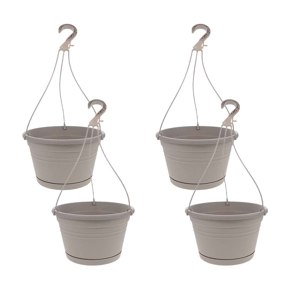 4Pcs Hanging Pots Plastic Hanging Hanging Flower Pots with Hooks ...