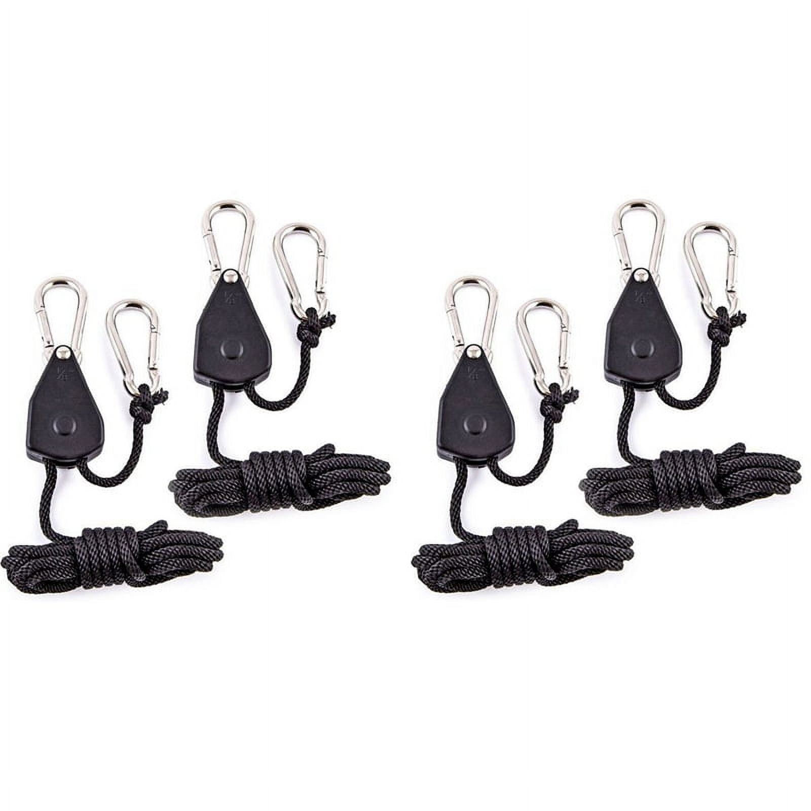 Walmart 4Pcs Heavy Duty Adjustable Grow Light Ratchet Rope Hanger Yoyo ...