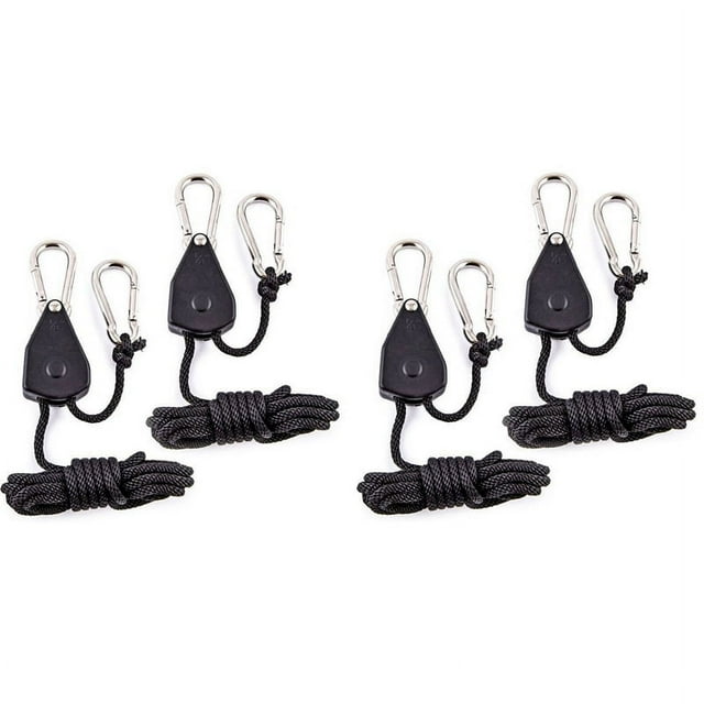 Walmart 4Pcs Heavy Duty Adjustable Grow Light Ratchet Rope Hanger Yoyo ...