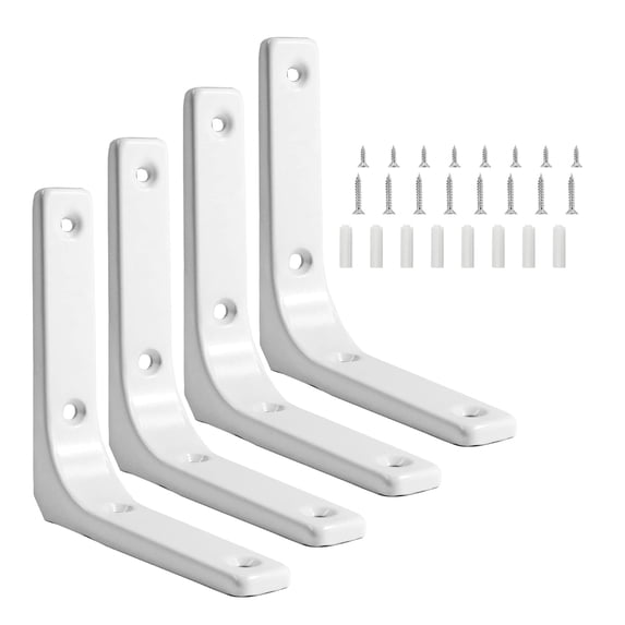 4Pcs Heavy Duty L Shape Wall Bracket Inch Floating Shelf Support Joint ...