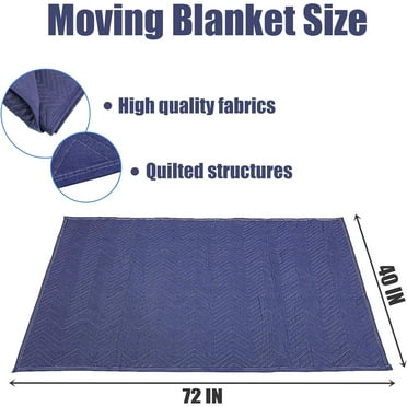 BENTISM Moving Blankets Packing Blankets 80" x 72" Furniture Pads 12 ...
