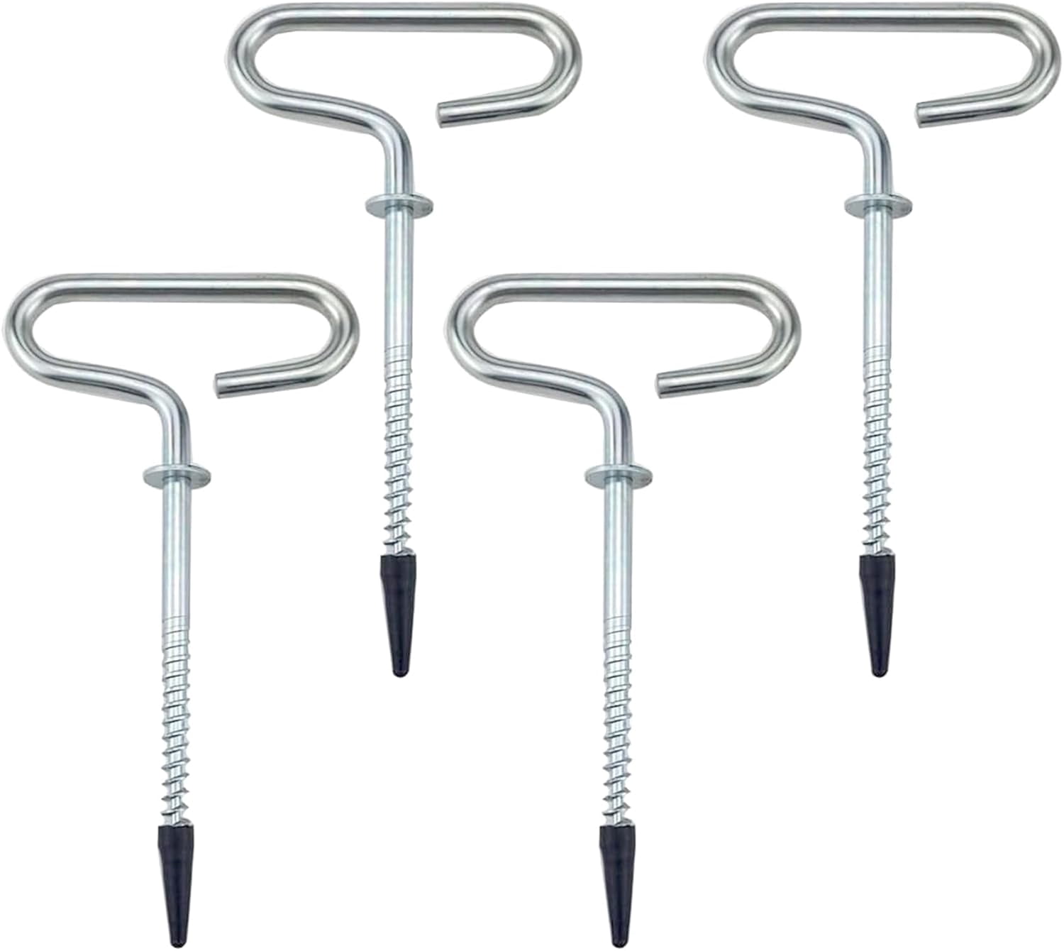 4Pcs Heavy Duty Tent Stakes, 20cm Ground Anchors, Threaded Peg for High ...