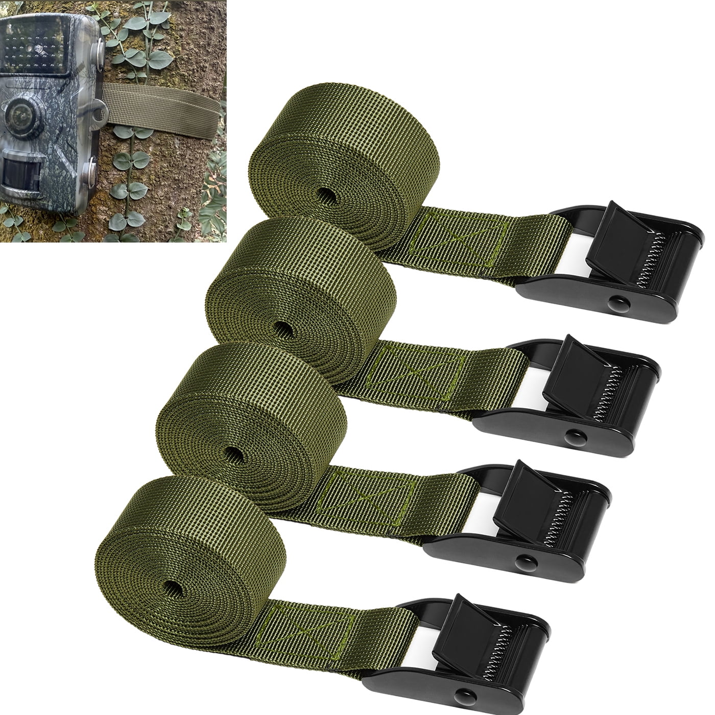 4Pcs Heavy Duty Trail & Game Camera Mount Straps Belts Hunting Camera ...