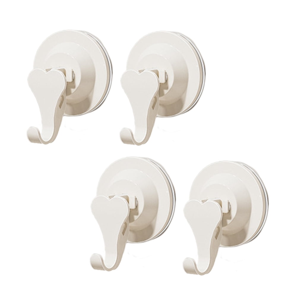 4Pcs Heavy Duty Vacuum Shower Hook Wall Hangers Strong Suction Cup Hook ...