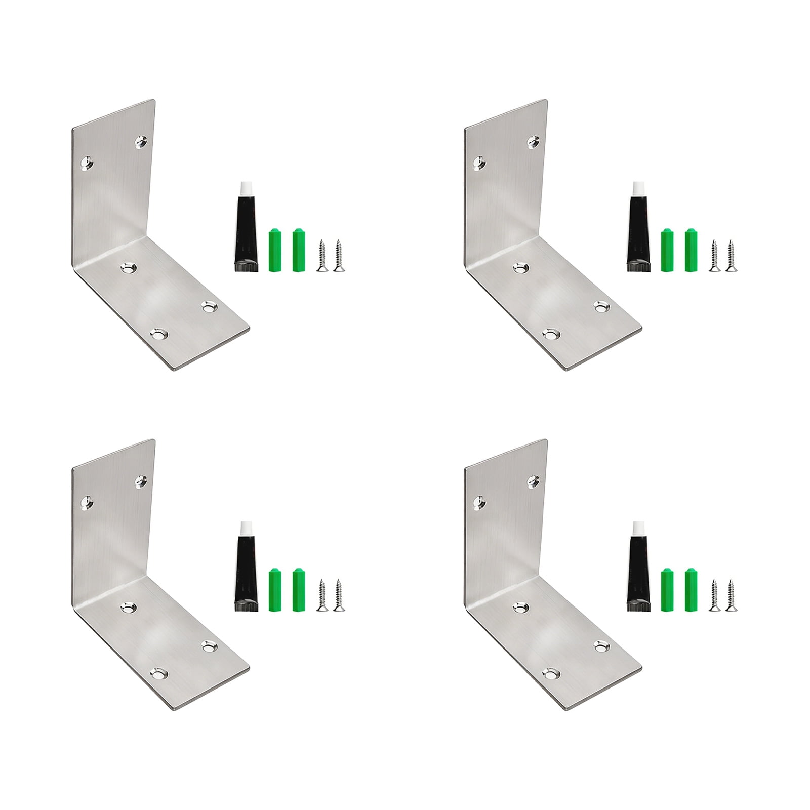 4Pcs Heavy Load Bearing Stainless Steel Shelf Brackets Right Angles ...